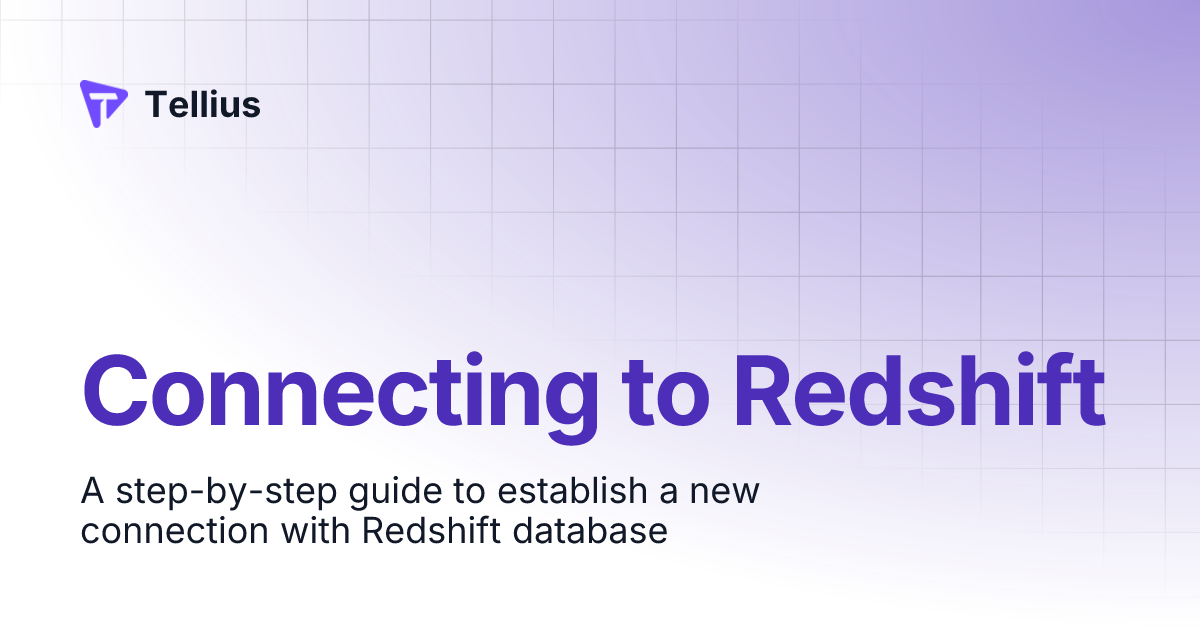 Connecting to Redshift | Tellius