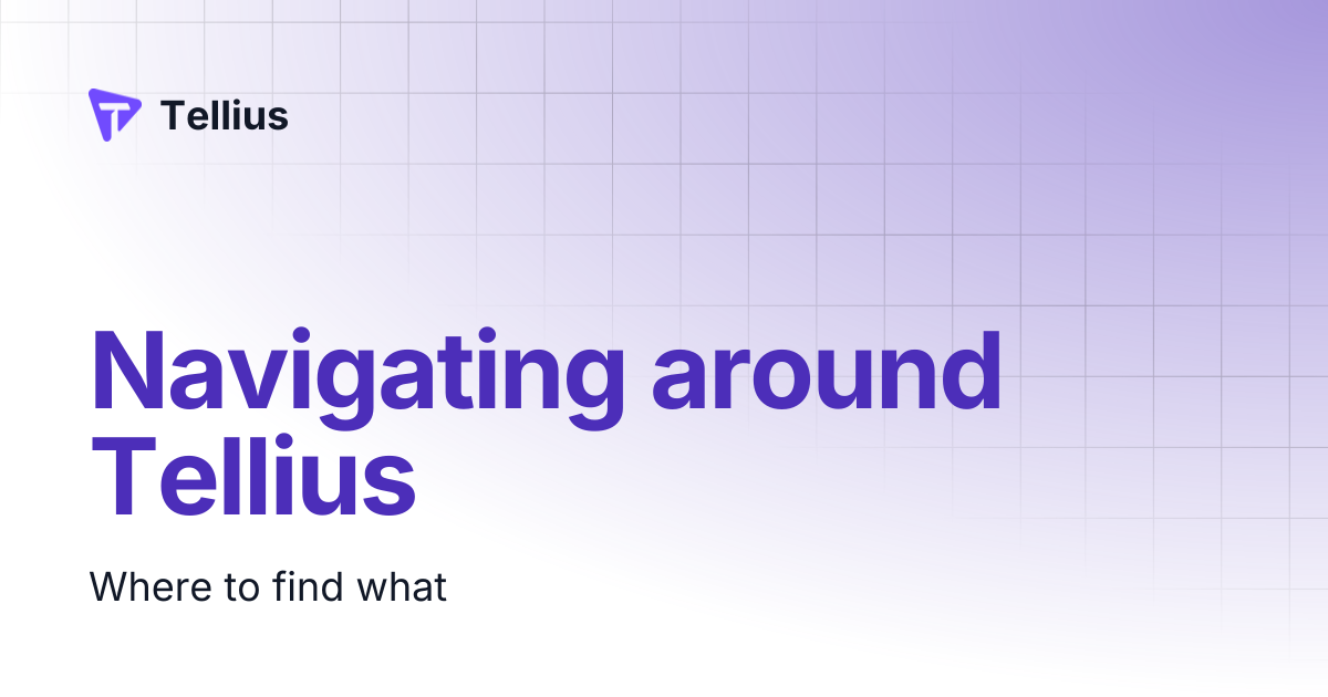 Navigating around Tellius | Tellius 5.6 | Tellius
