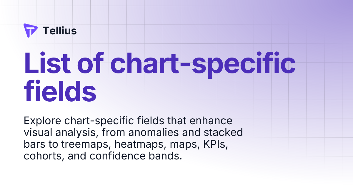 List of chart-specific fields | Tellius 5.5 | Tellius