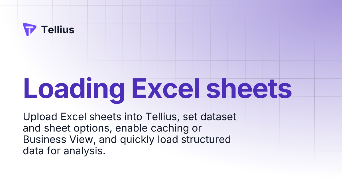Loading Excel sheets | Tellius 5.5 | Tellius