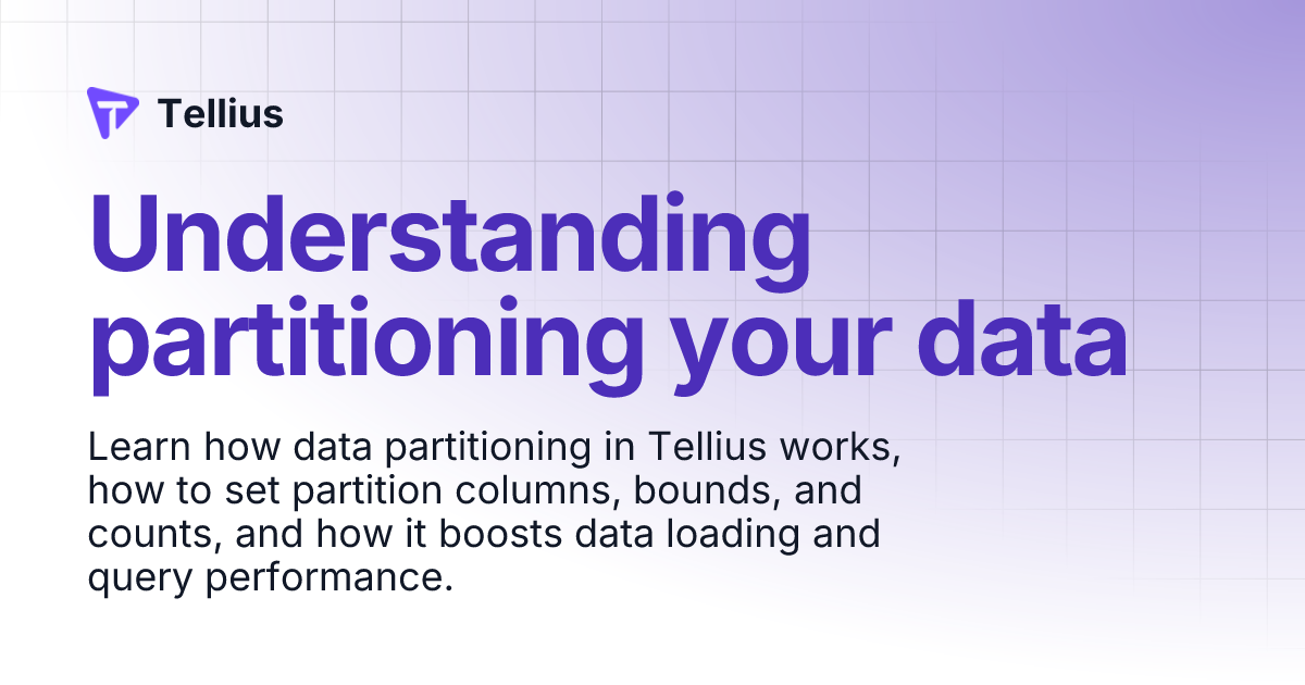 Understanding partitioning your data | Tellius 5.5 | Tellius
