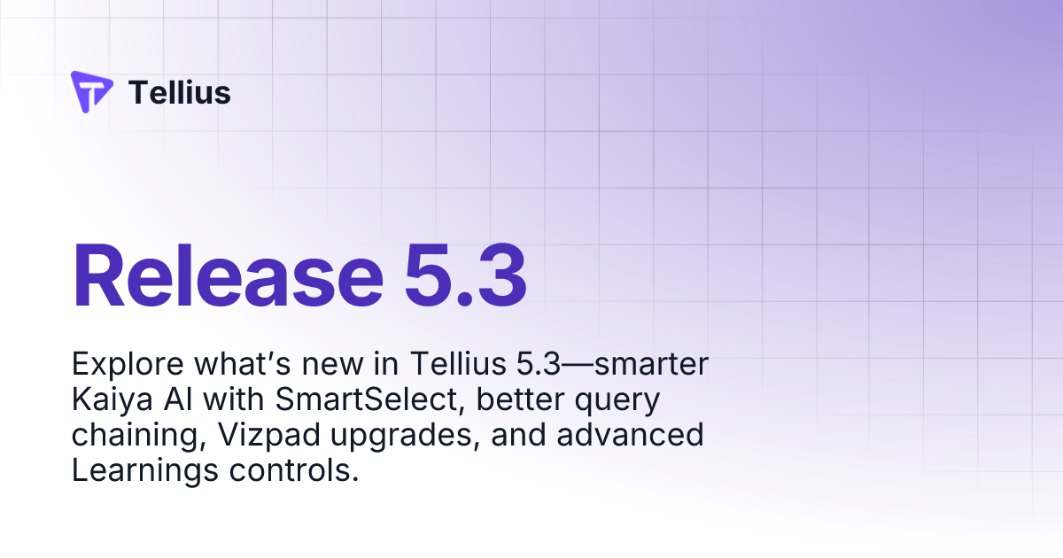 Release 5.3 | Tellius