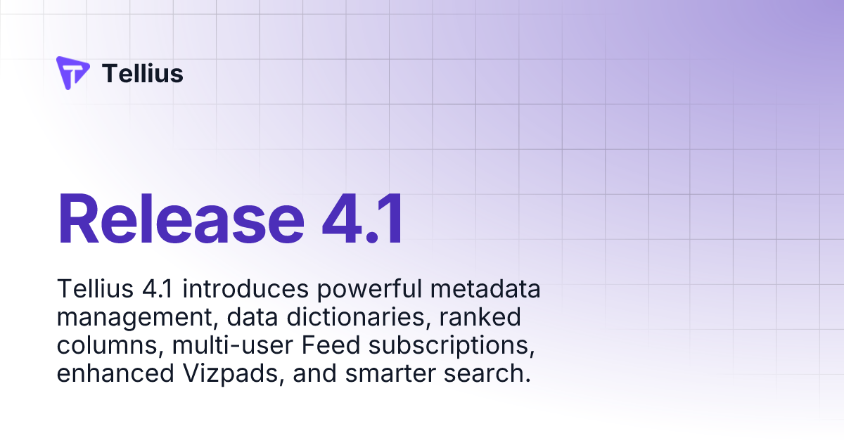 Release 4.1 | Tellius