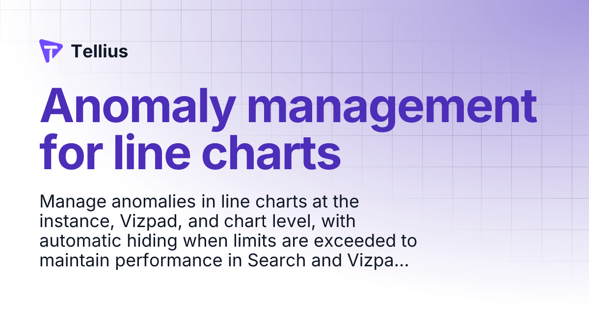 Anomaly management for line charts | Tellius