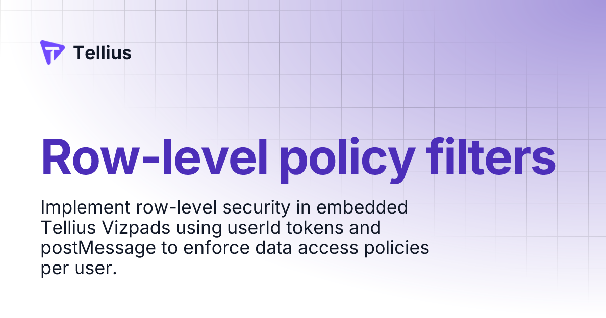 Row-level policy filters | Tellius