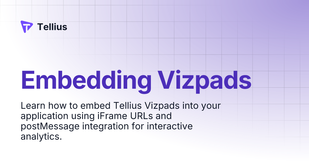 Embedding Vizpads | Tellius