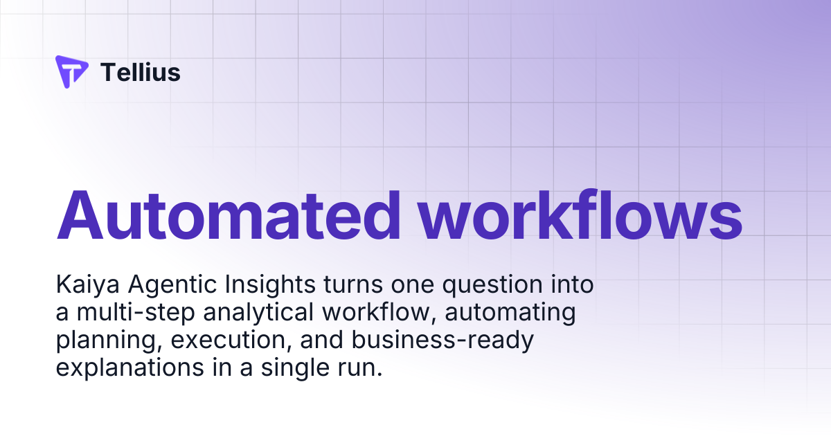 Automated workflows | Tellius