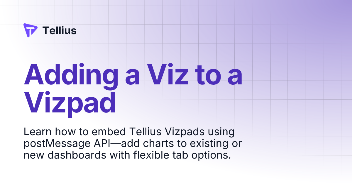 Adding a Viz to a Vizpad | Tellius